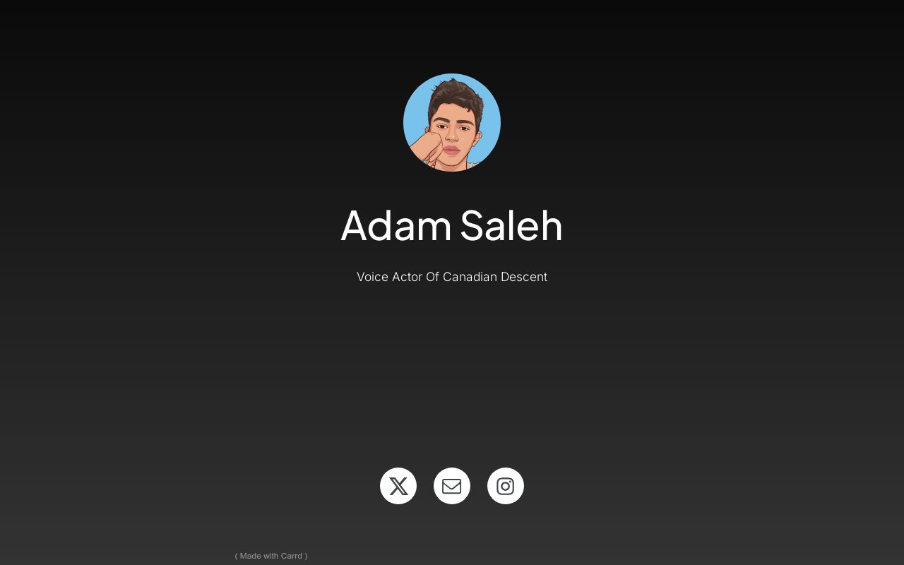 Adam Saleh || Voice Actor